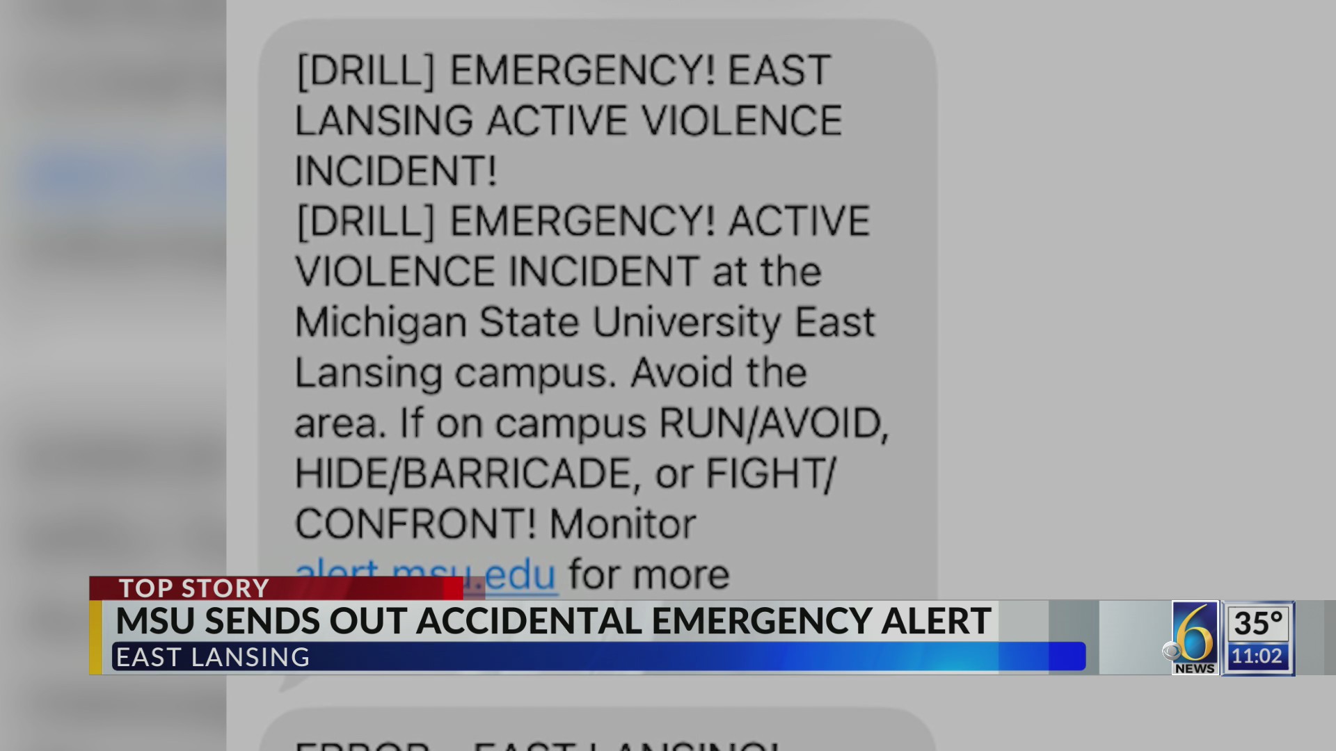 MSU issues emergency drill alert, creates confusion
