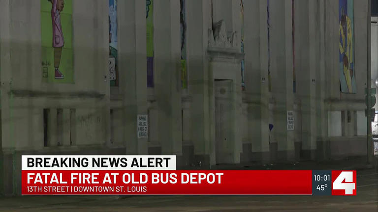 1 dead in fire in former Greyhound bus terminal
