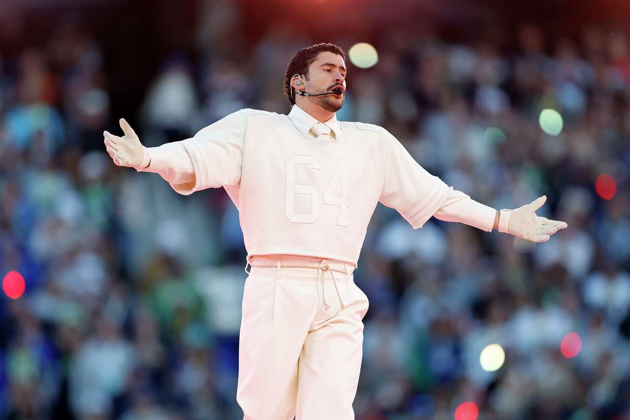 Why Bad Bunny wore No. 64 during his Super Bowl halftime show at Levi's ...