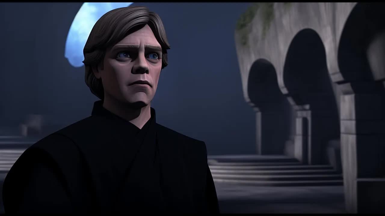 Tales of the Star Wars galaxy: Luke Skywalker talks with Anakin and Obi ...