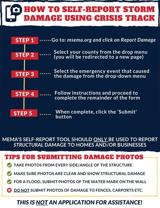 MEMA encourages residents to self-report any damage during winter weather
