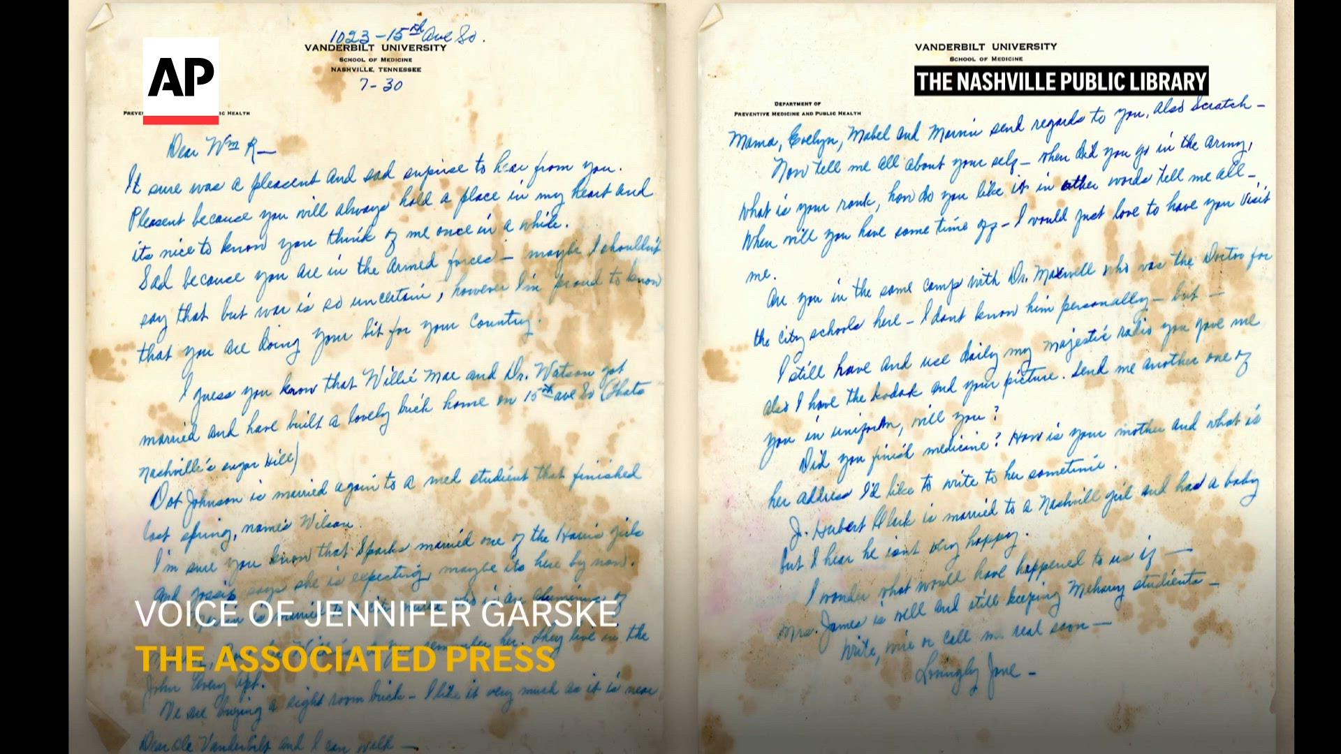 Letters from a WWII soldier to his sweetheart offer an intimate picture ...