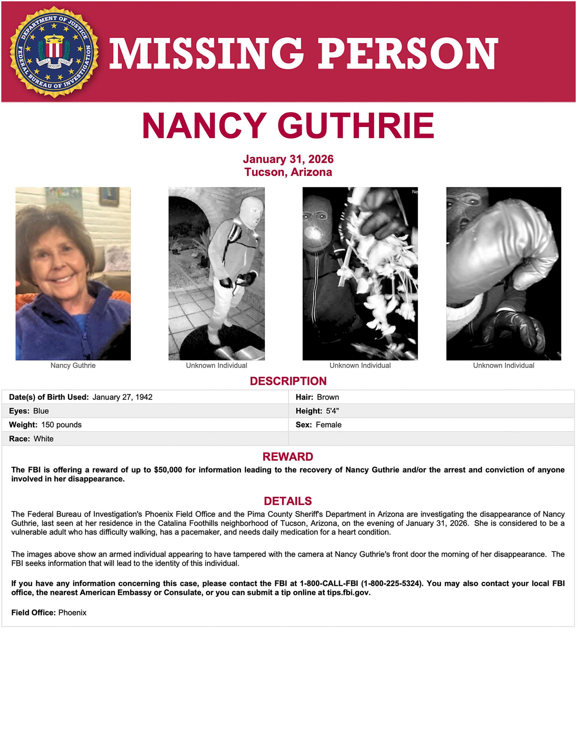 Person detained in Guthrie abduction case following release of masked ...