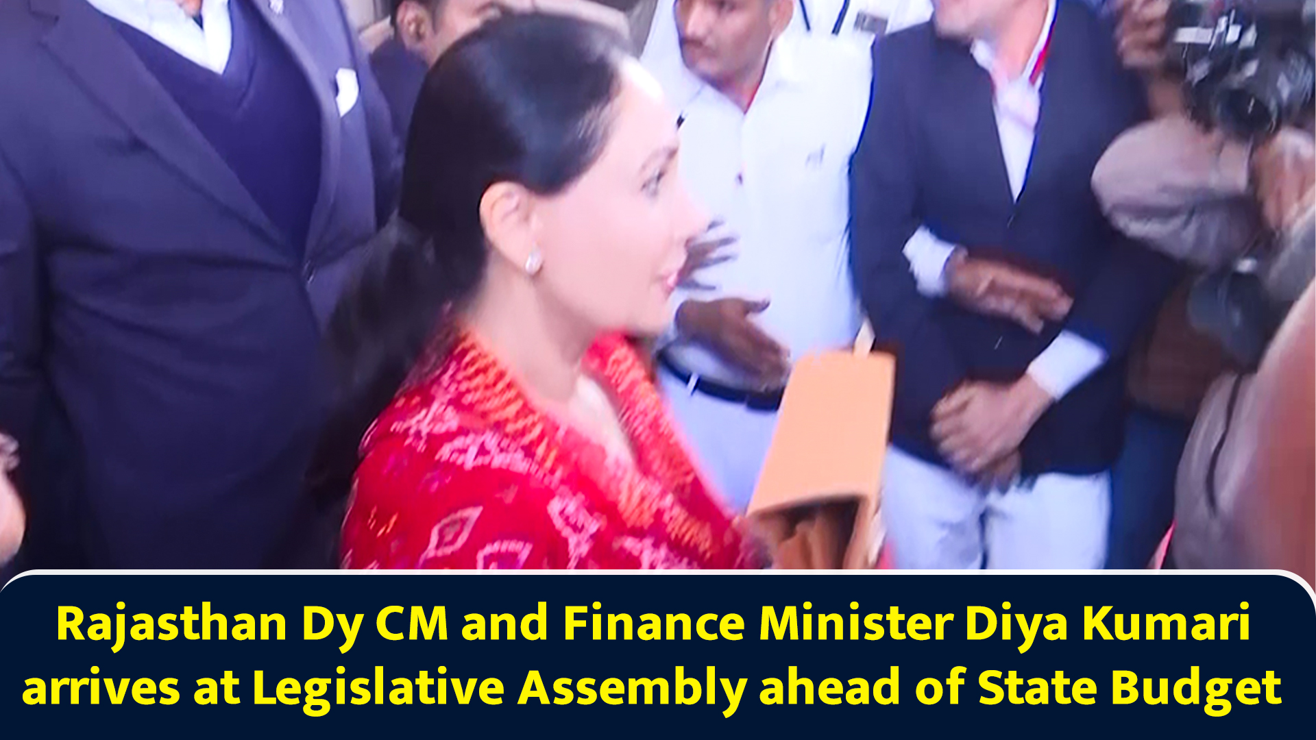 Rajasthan Dy CM and finance minister Diya Kumari arrives at legislative ...