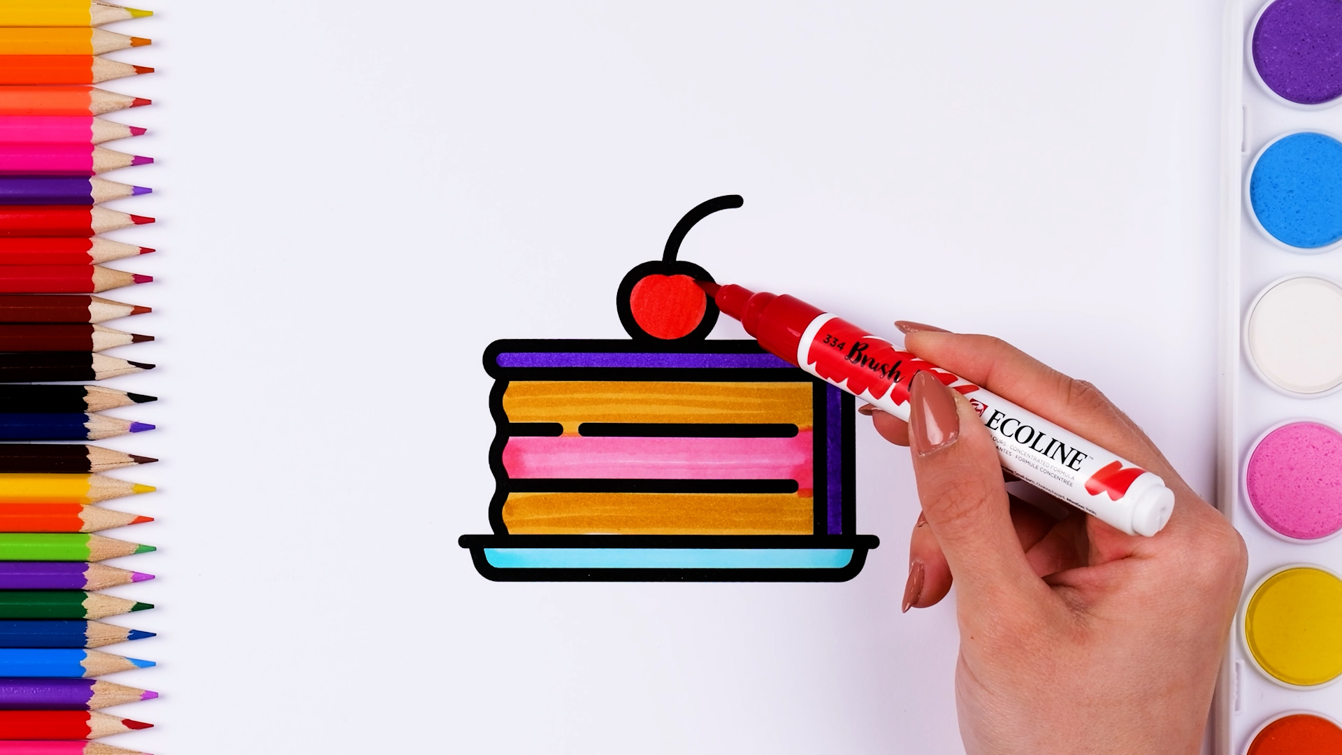 Draw and color to learn colors fast