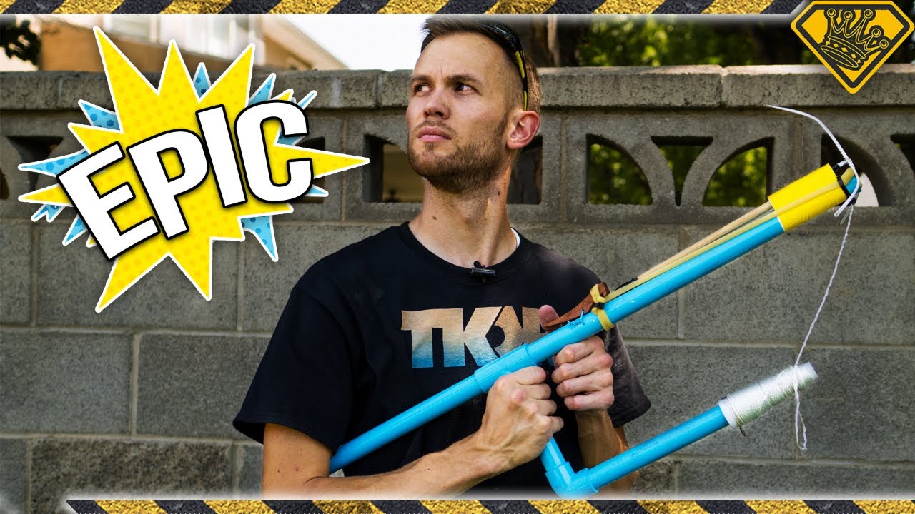 How we made a grappling gun with PVC and a coat hanger