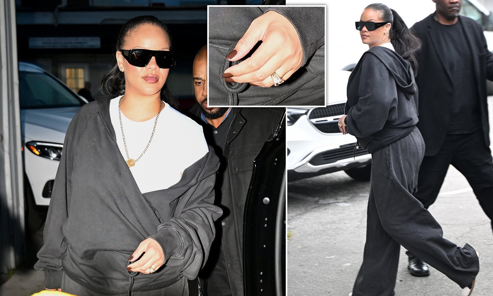 Rihanna further fuels marriage speculation as she steps out with a ring ...
