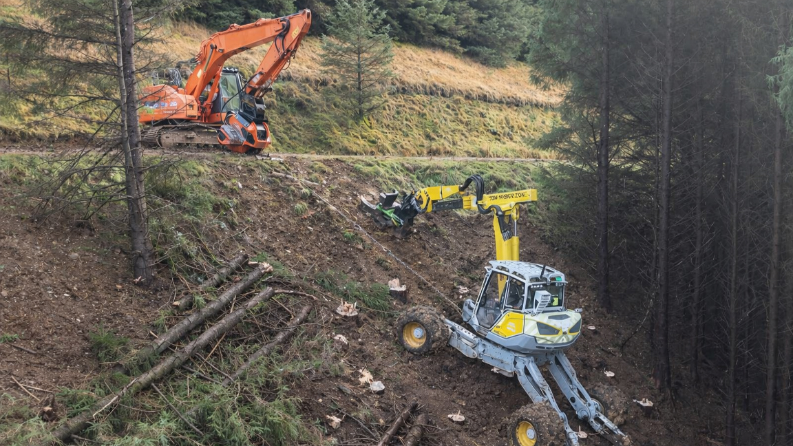 This is how work gets done on extreme slopes