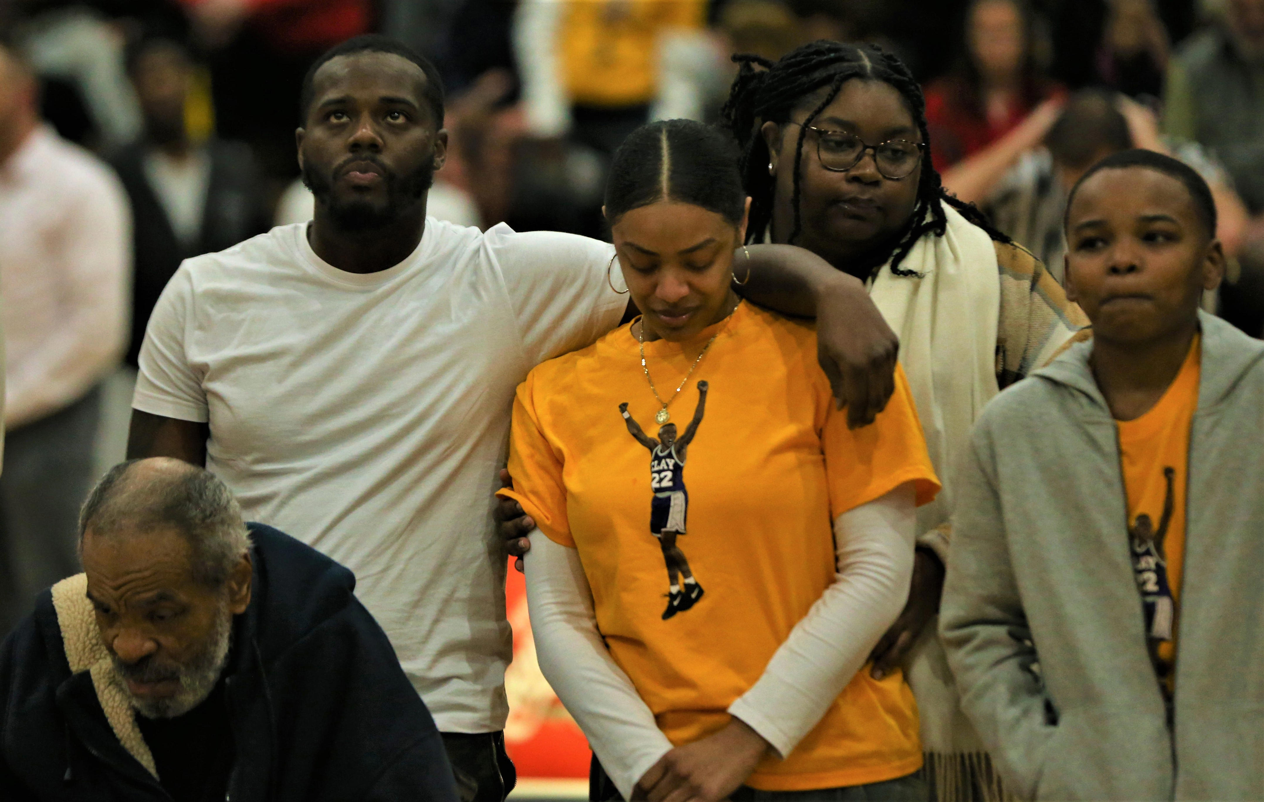 Late Clay legend Jaraan Cornell honored at Riley vs Adams boys basketball