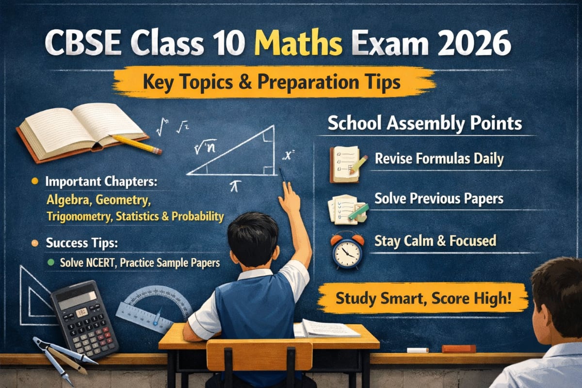 CBSE class 10 maths exam 2026: Key chapters, smart prep tips and other ...