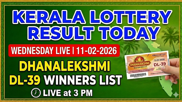 Dhanalekshmi DL-39 Kerala lottery result today live – 11 February 2026 ...