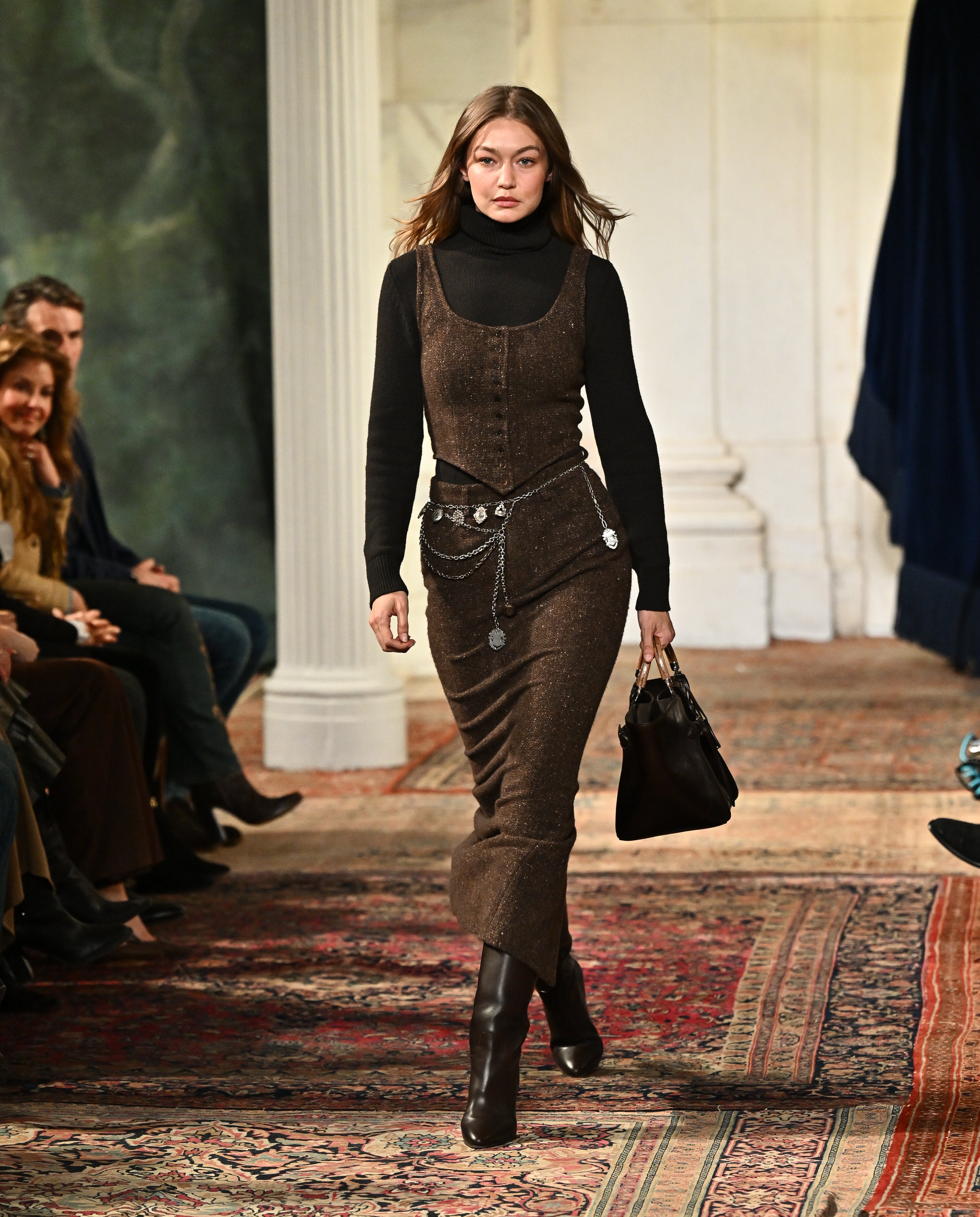 Ralph Lauren brings rugged romance to New York runway as Gigi Hadid ...