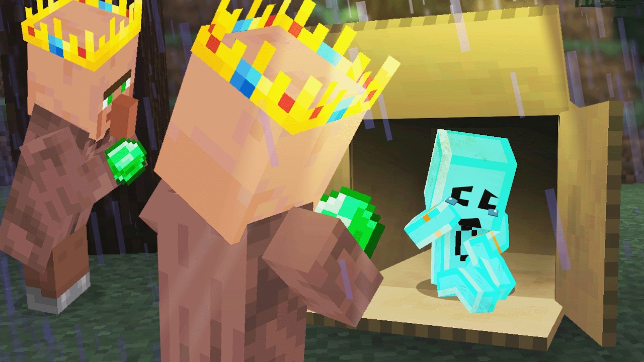 Going from being adopted poor to becoming very rich in Minecraft