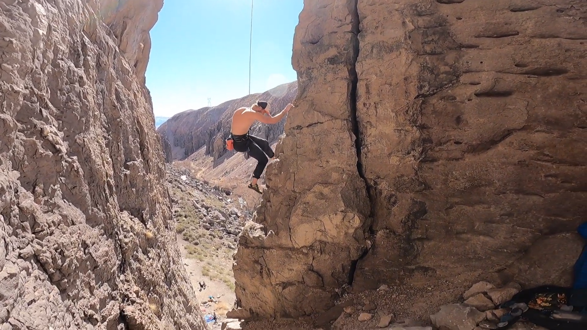 We stepped up to 5.13a and there was no turning back