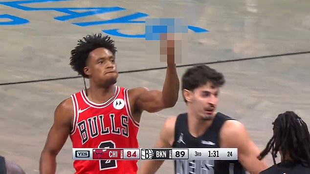 Chicago Bulls star is slapped with hefty fine for flipping off