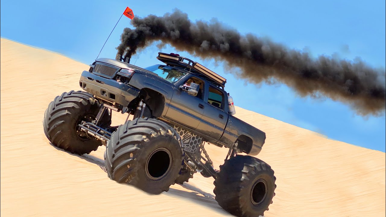 Truck tries climbing a 200-foot dune - $16,000 gone in seconds