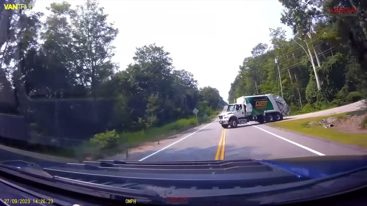What happens when you cut off a truck… and it can’t stop in time