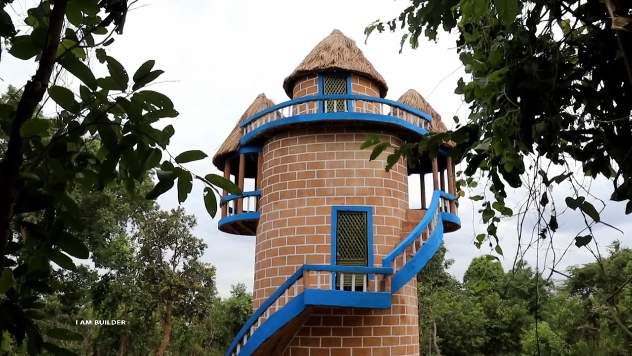 Four stories of mud in the forest, and it took months to get the walls ...