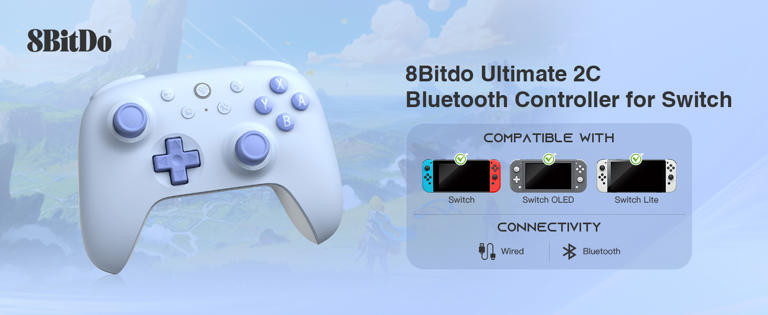 Controle 8BitDo Ultimate 2C com Hall Effect e botões extras aparece com ...