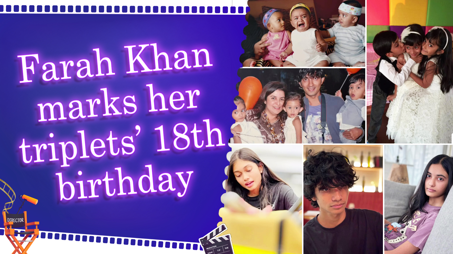 Farah Khan celebrates her triplets Czar, Diva and Anya turning 18 with ...