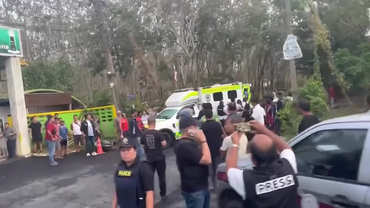 Thailand school shooting victim carried into ambulance as gunman takes ...