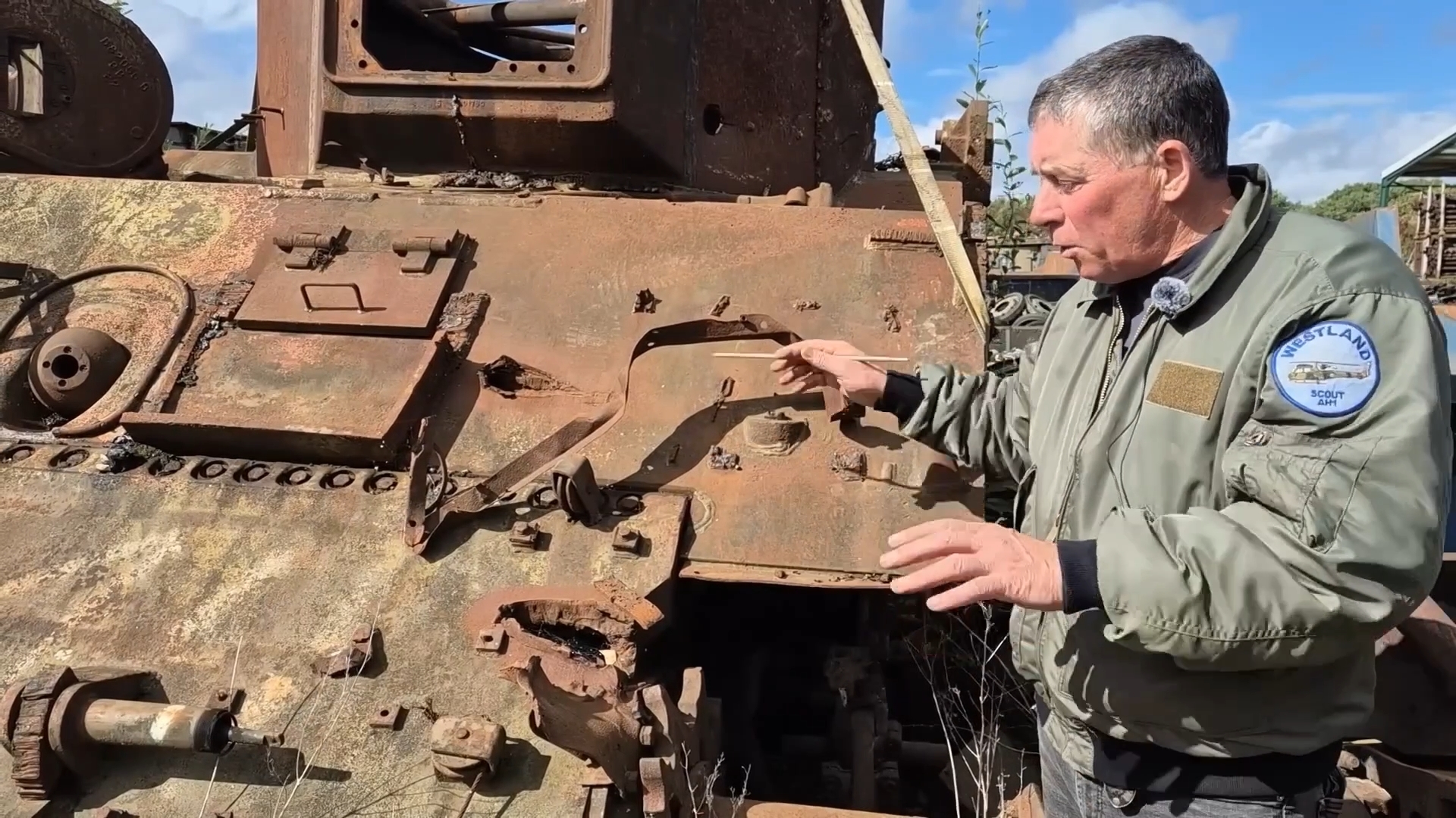 Restoration work continues on one of the world’s rare Sherman Jumbo tanks