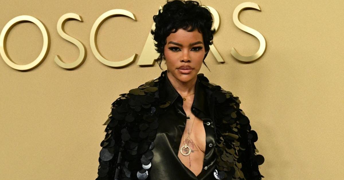 Teyana Taylor's Cong Tri look features sheer skirt & bold neckline