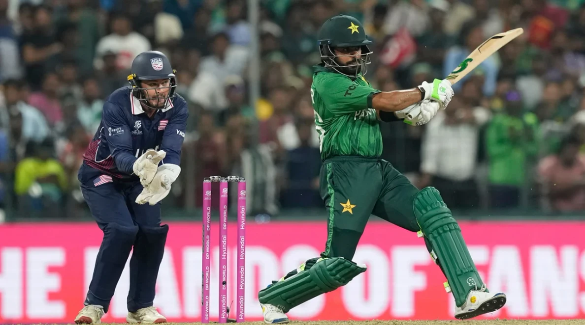 Watch: Commentators joke after Babar Azam’s big six vs USA in T20 World ...
