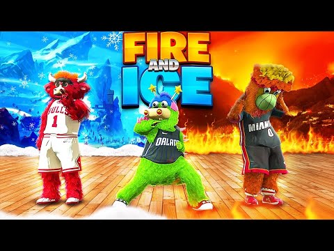 I won the fire & ice event with 3 mascots in NBA 2K22! Three legends ...
