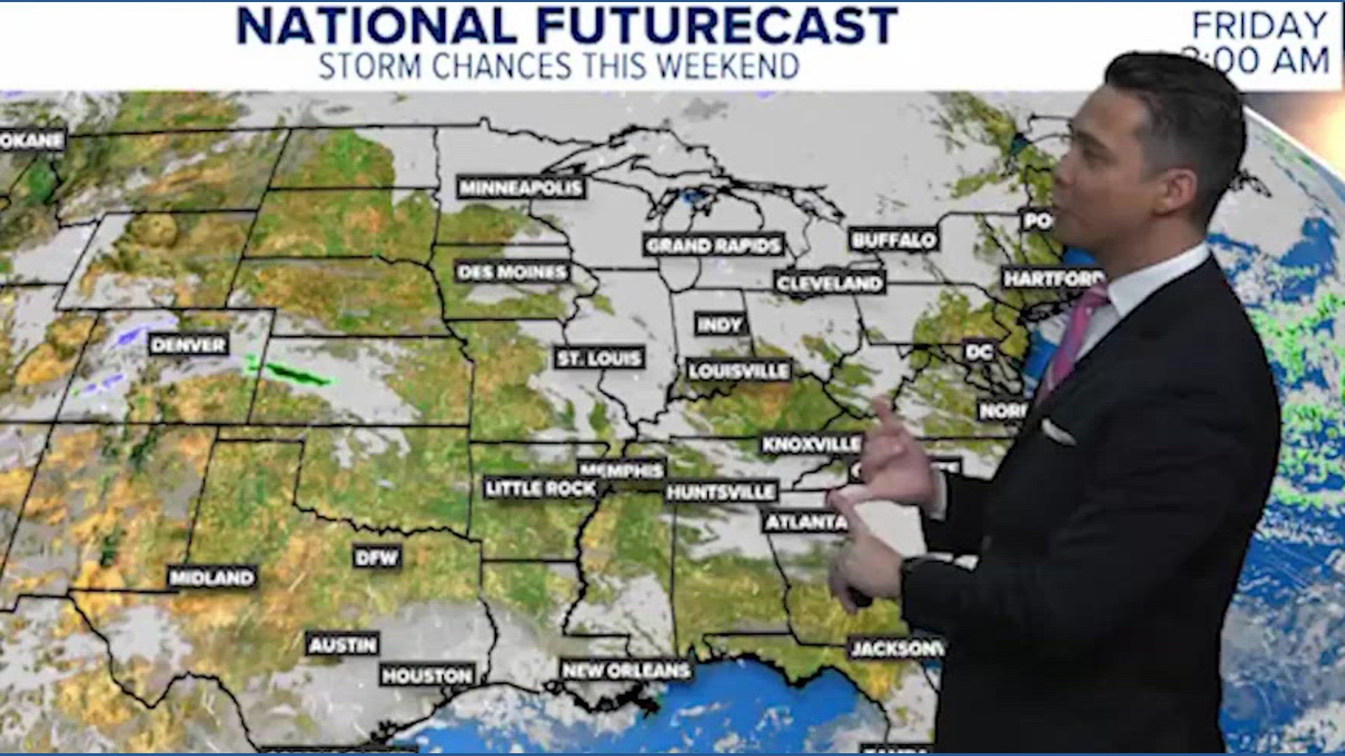 Rain targets the southern US this Valentine’s Day weekend