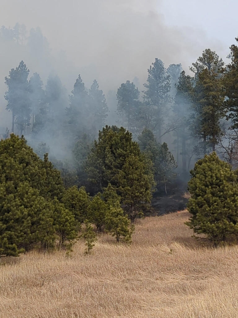 Crews respond to fire on US 16 southwest of Rockerville