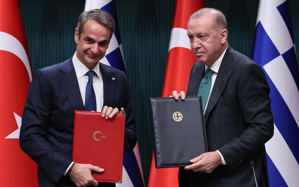 Turkish and Greek leaders hold talks, voice desire to resolve maritime ...