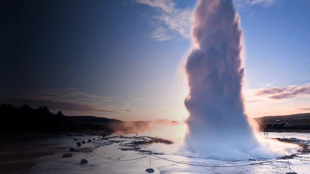 Jumping into a geyser: What would happen