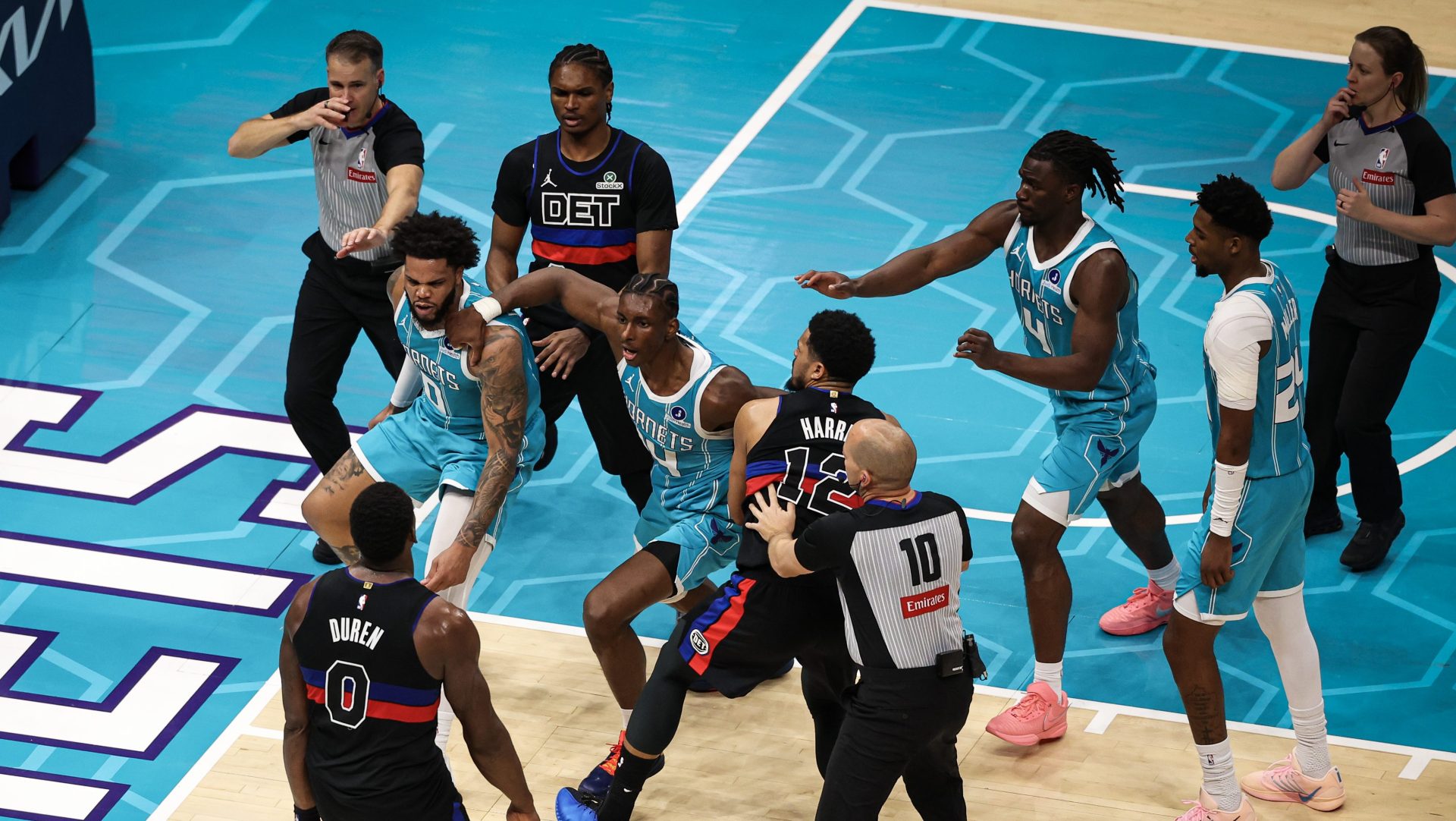 NBA suspensions cost Pistons, Hornets nearly $2M after on-court brawl