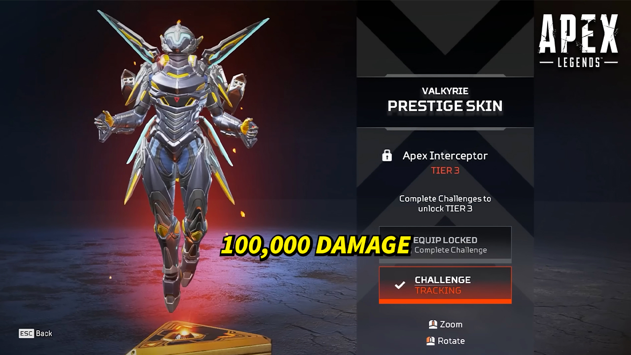 Apex Legends Valkyrie heirloom prestige skin maxed out