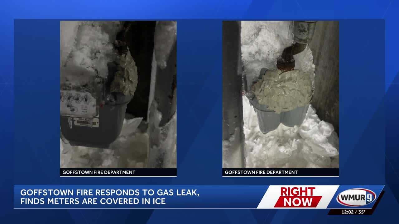 Gas valve frozen open in Goffstown, leading to gas leak