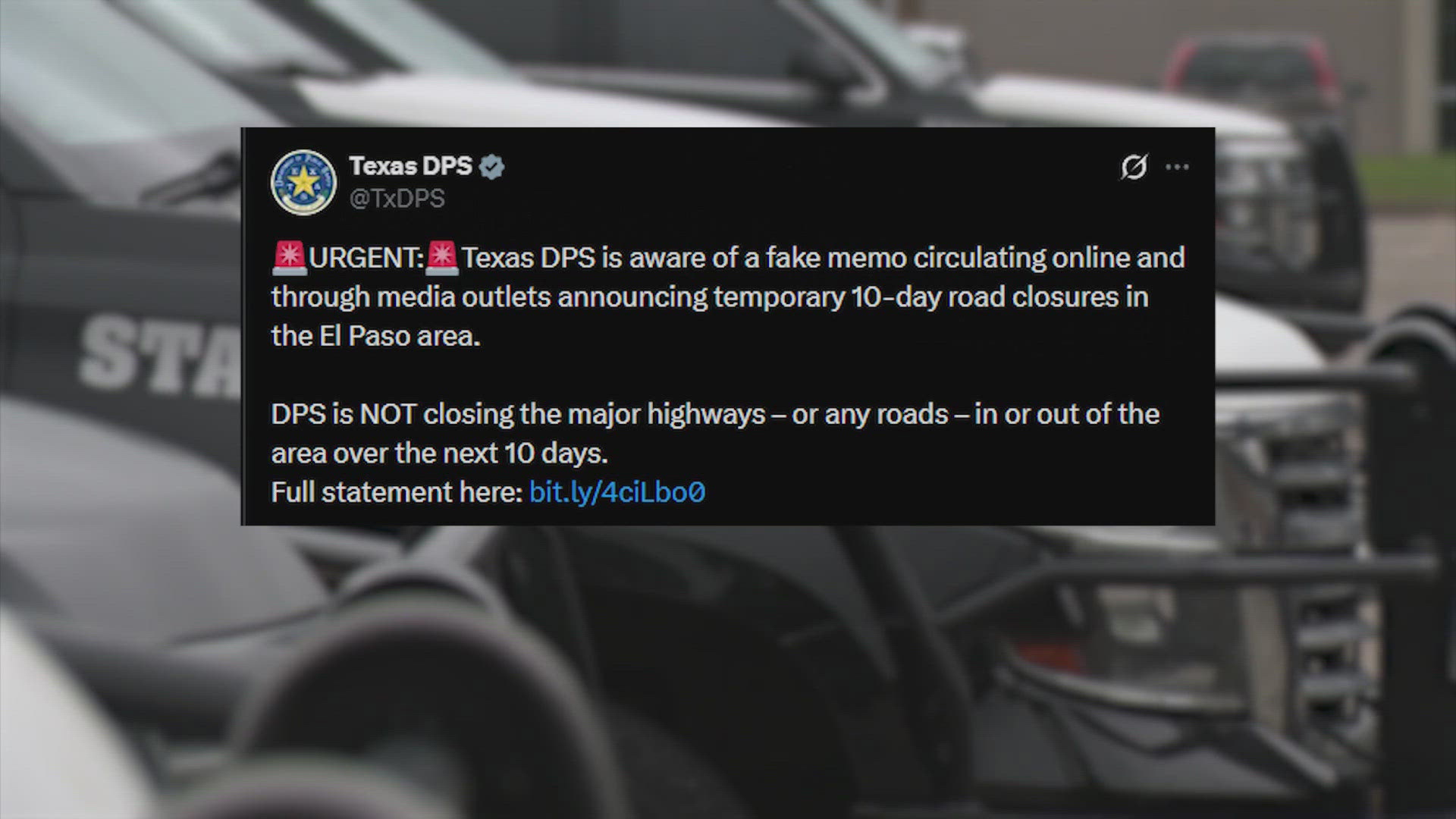 Texas DPS warns of fake memo announcing El Paso road closures amid ...