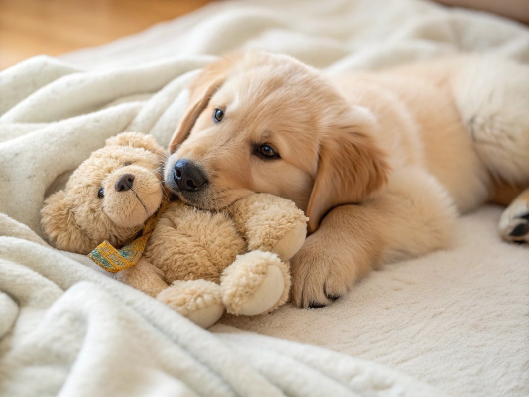 Golden retriever puppy's cute couch zoomies will light up your day