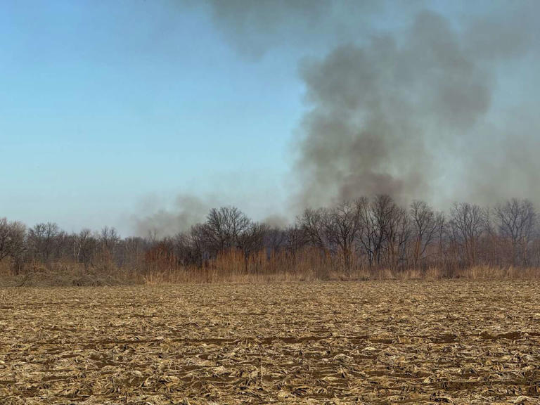 Smoke along New Poag Road in Edwardsville is from controlled burn