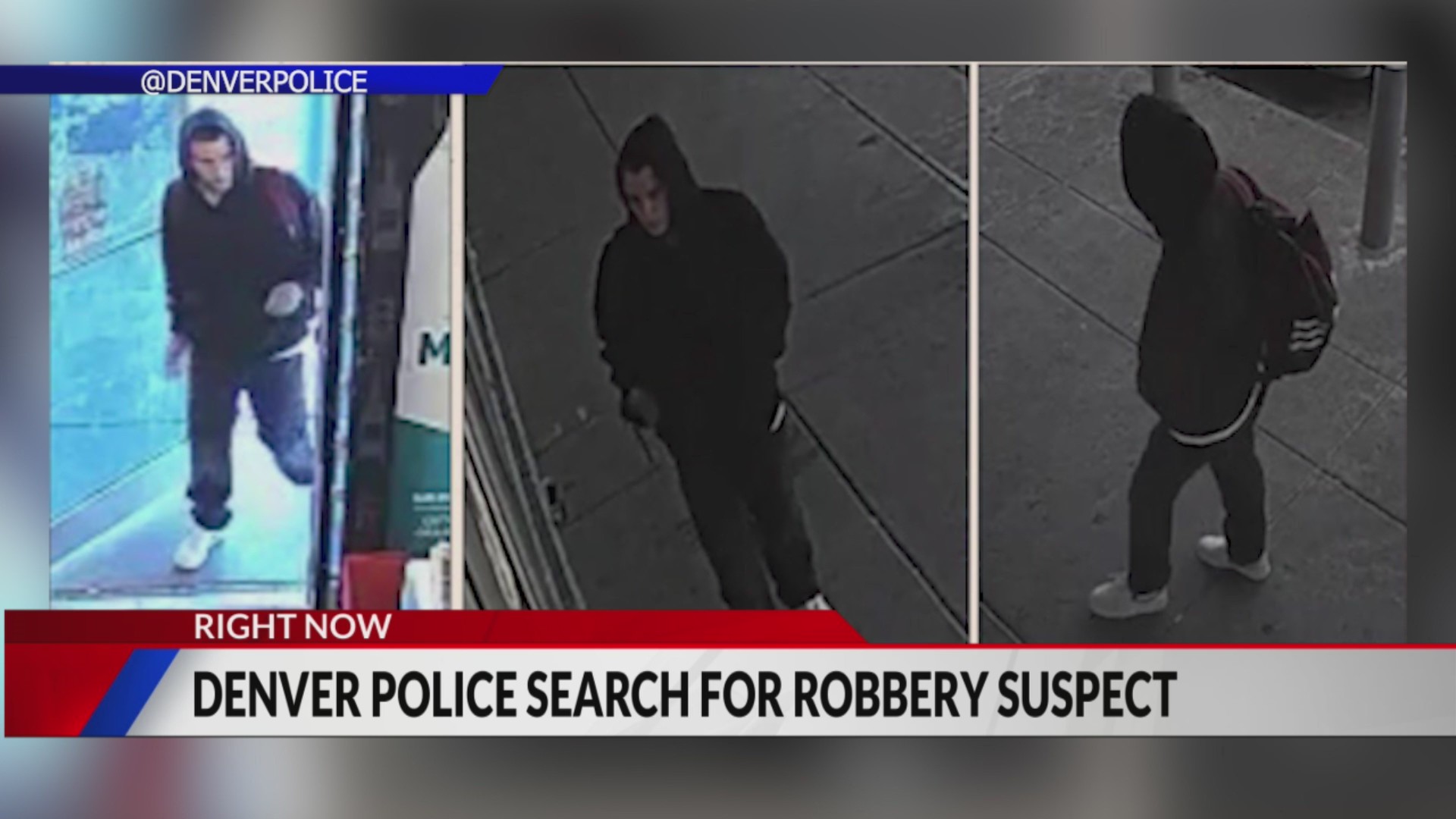Police looking for robbery suspect in Denver