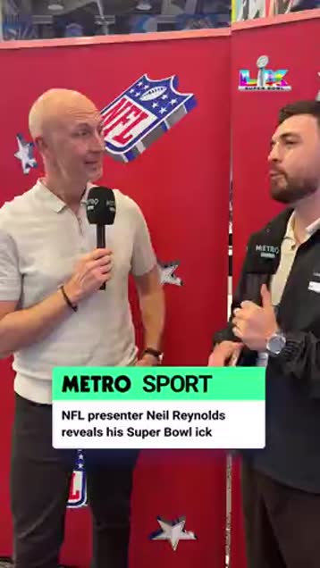 NFL presenter Neil Reynolds reveals his Super Bowl ick