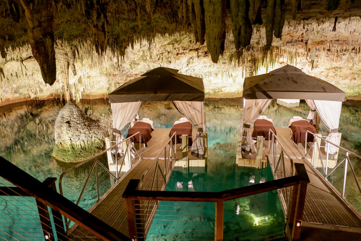 I visited a spa inside a 500,000-year-old cave in Bermuda