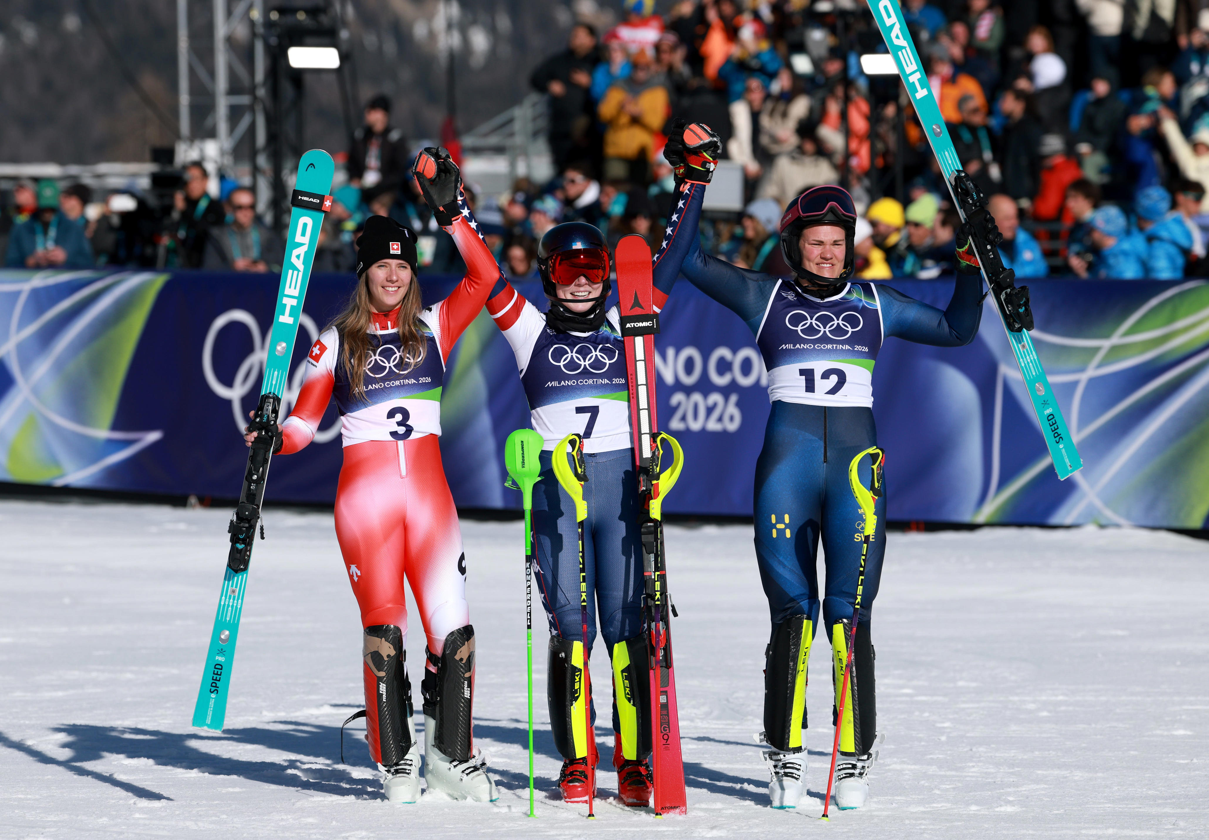 See the moment Mikaela Shiffrin wins gold in women's slalom at Olympics