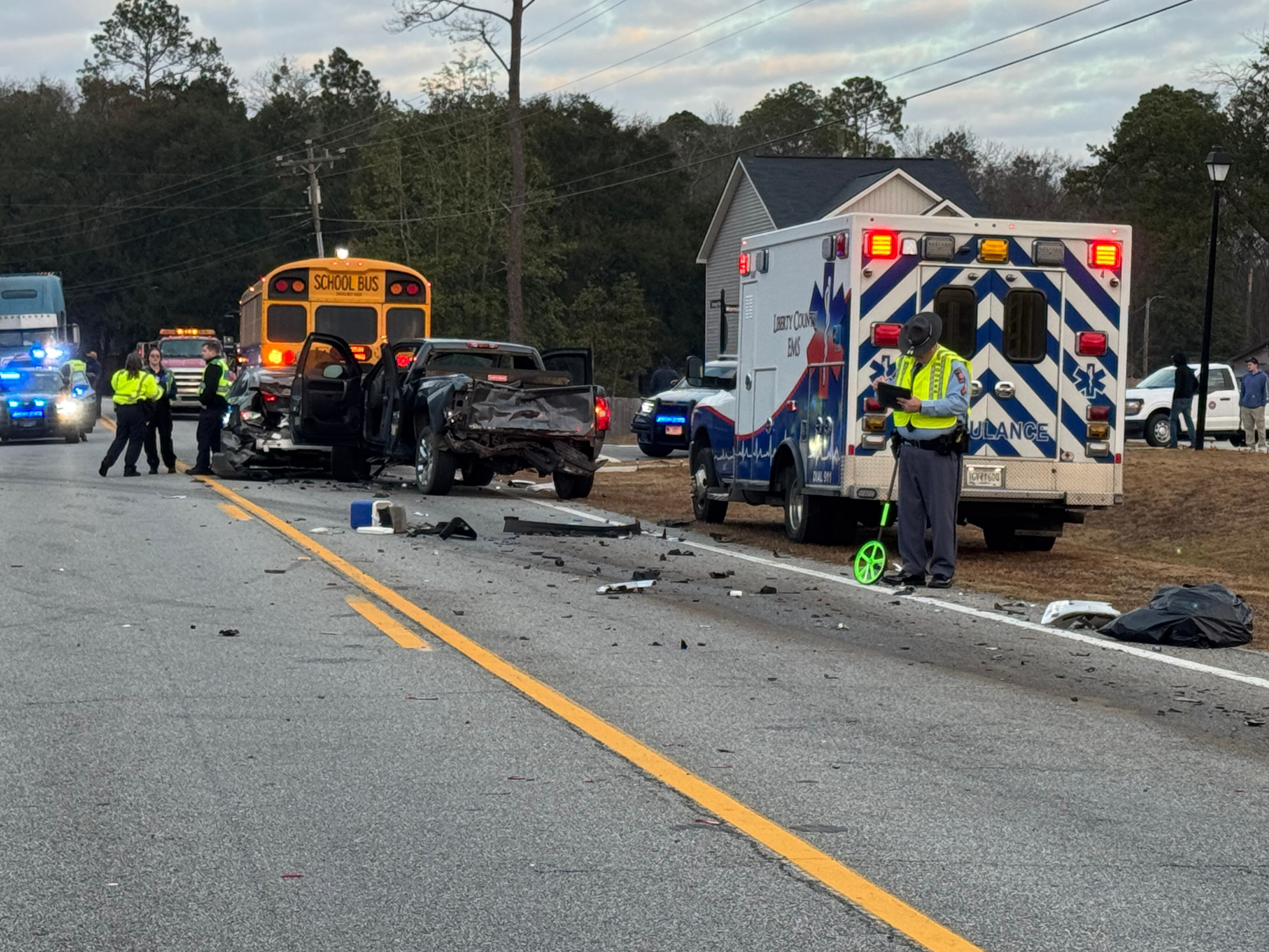 Liberty County school bus involved in multi-car accident along Talmadge ...