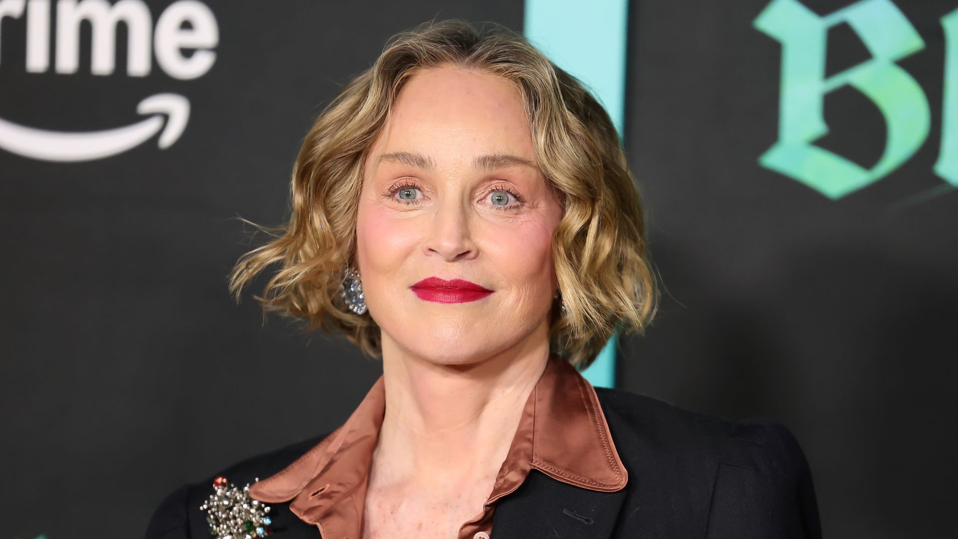 Sharon Stone makes waves with radiant red carpet appearance at 67