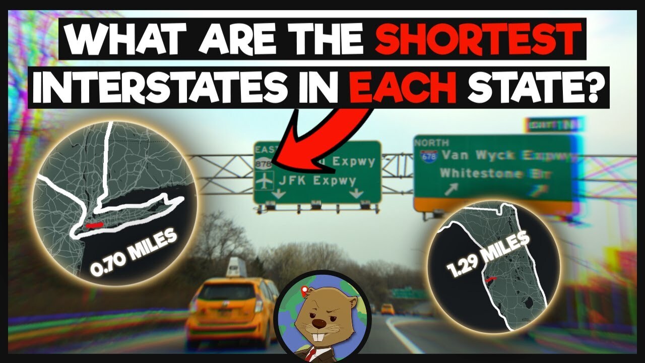 Every US state's shortest interstate highway ranked