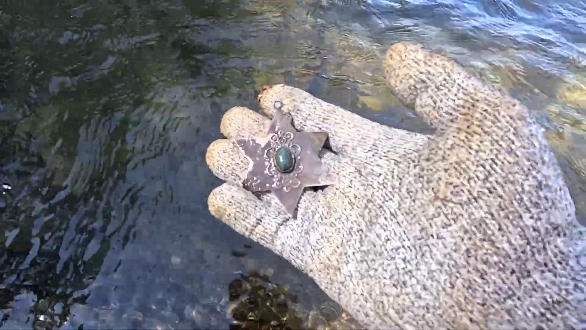 Metal detecting: Silver Star of David artifact with Eilat stone (relic ...