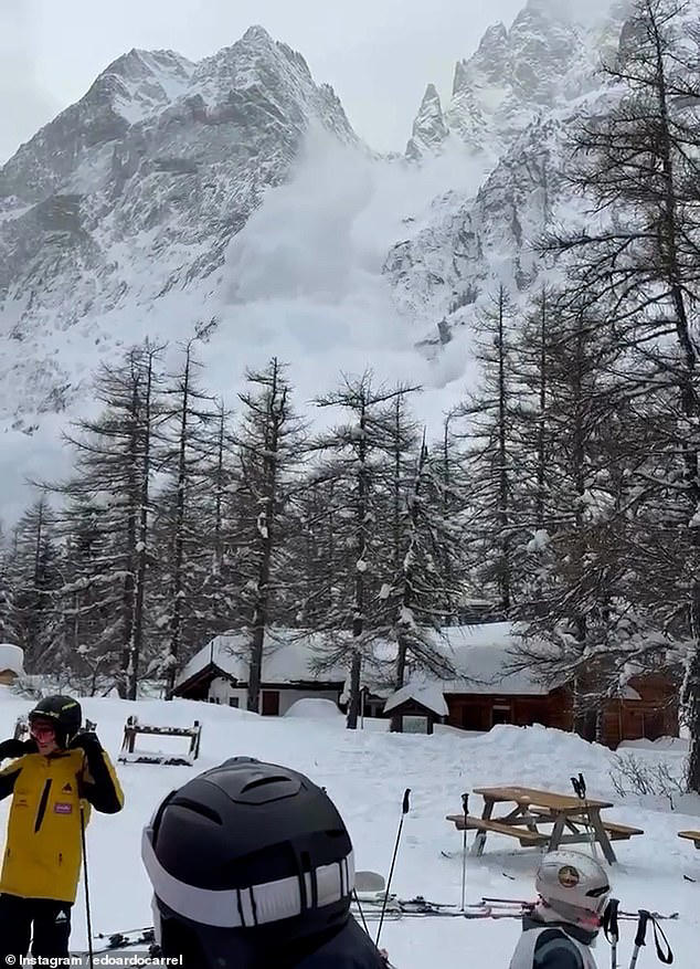 'It's gonna hit us!' Moment British family is caught in avalanche at ...