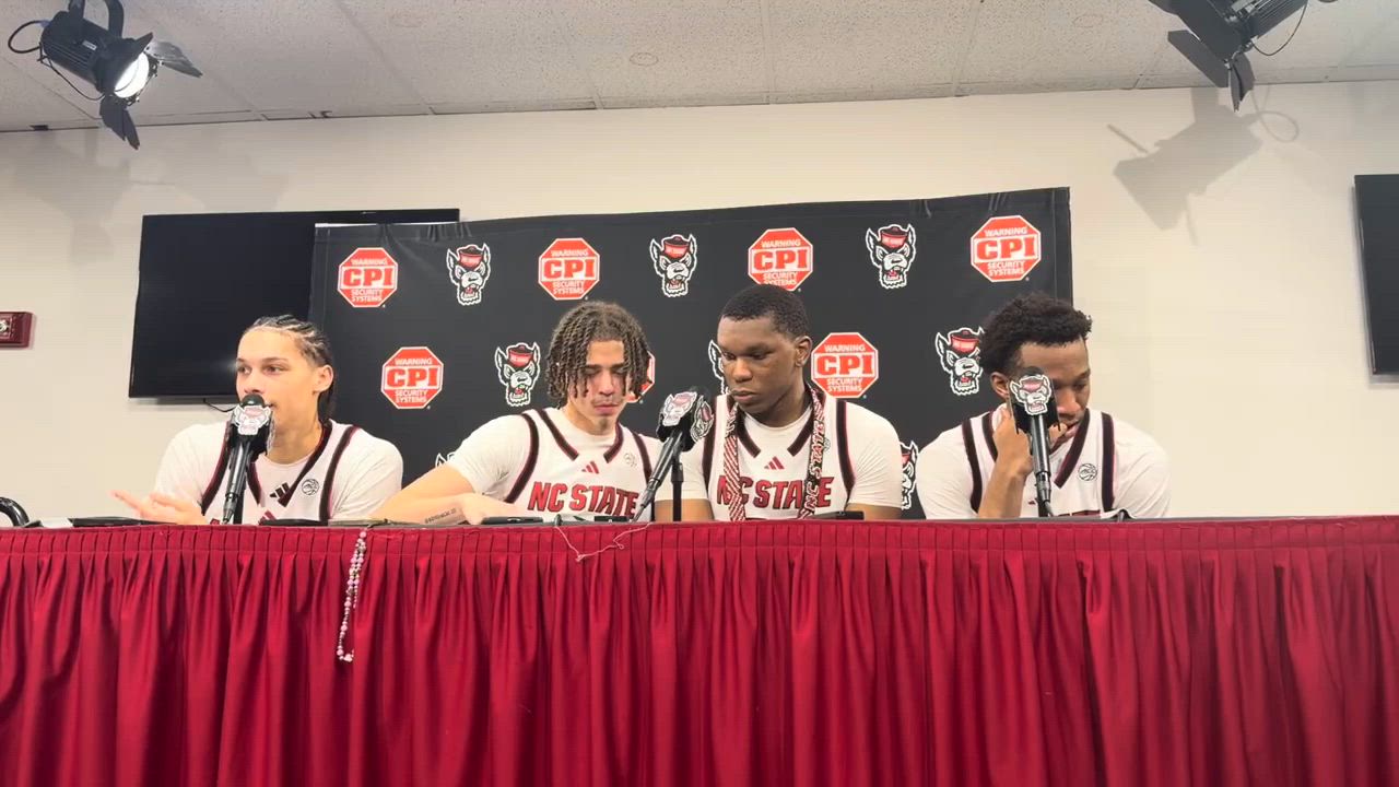 North Carolina State's Quadir Copeland, Ven Allen-Lubin, Matt Able and ...
