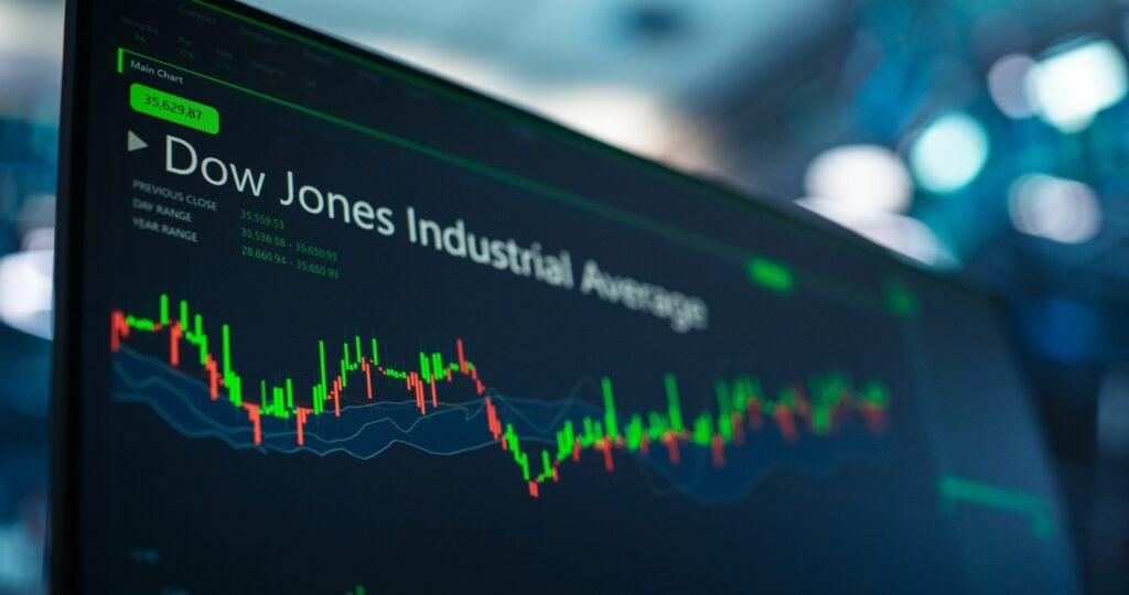 Dow gains 100 points; Analog Devices posts upbeat Q1 earnings